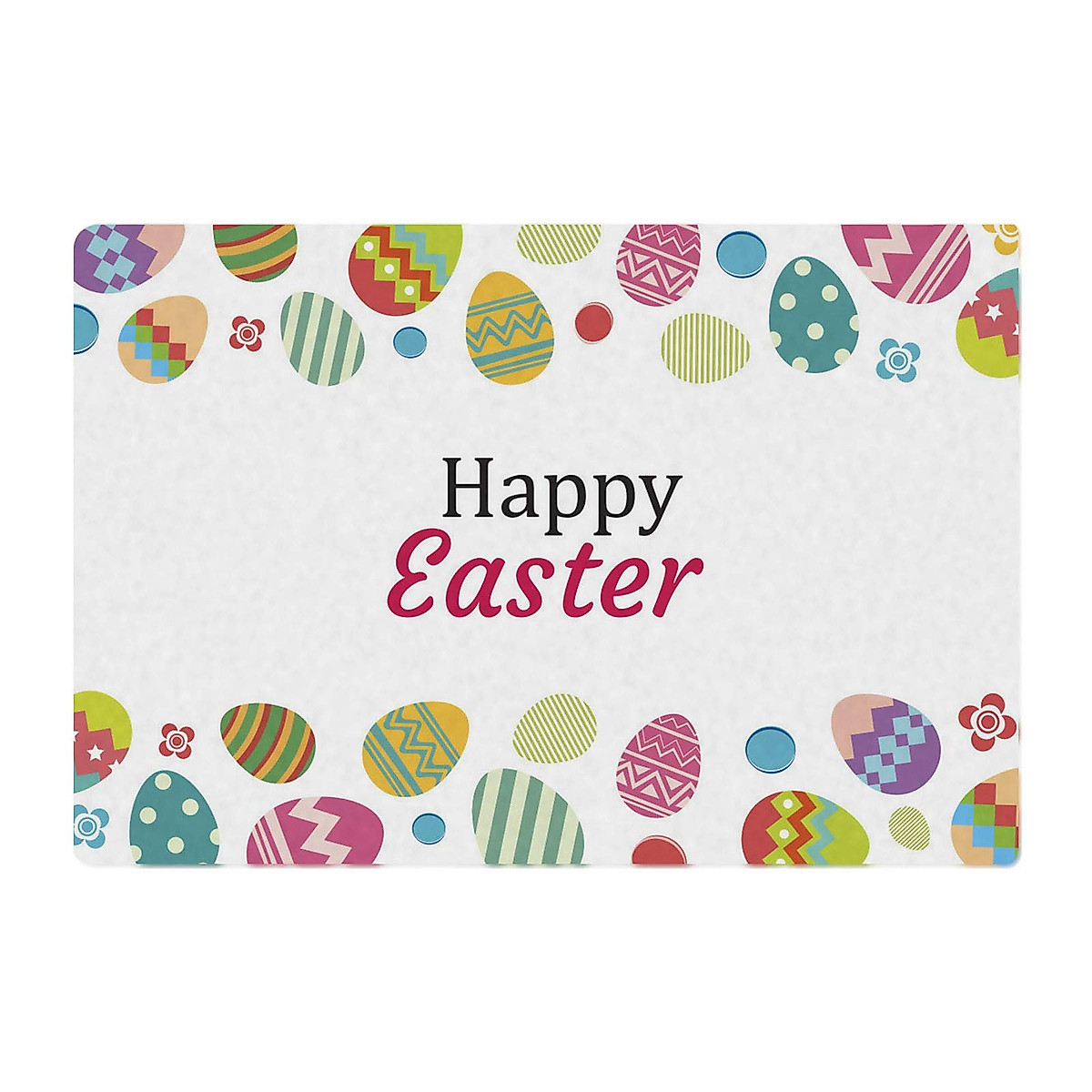 TUNKENCE Indoor Doormat Absorption Non-Slip Kitchen Water Flannel Eggs Easter Carpet Bathroom Decor Shag Rugs for Bedroom Area Rug Valentine's Doormat