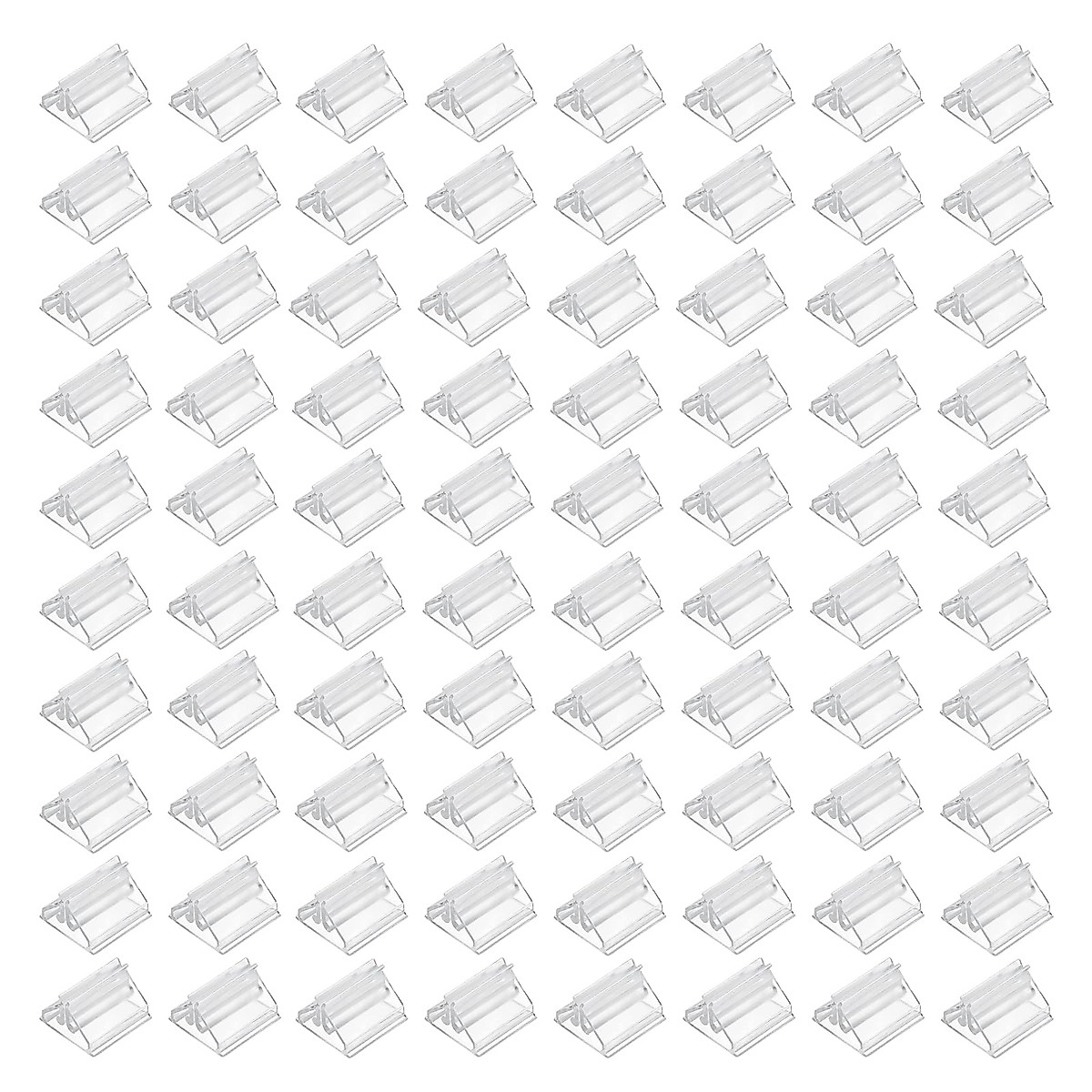 80 Pcs Card Stands Translucent Plastic DIY Card Holders 0.7 Inch Table Number Stands Clear Paper Board Clips for Cards Photos Memos Pictures Display Game Party Favor