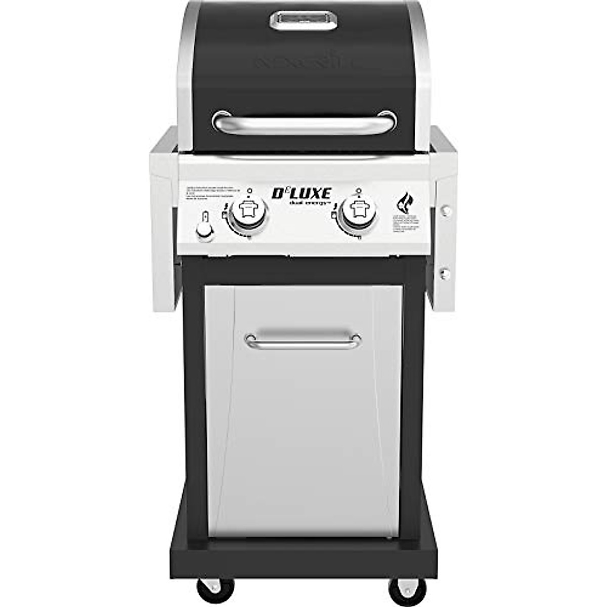 Nexgrill 720-0864RA Premium 2 Burner Propane Barbecue Gas Grill, Outdoor Cooking, Patio, Garden Barbecue Grill, 28000 BTUs, Foldable Side Table, with Full Stainless Steel Control panel