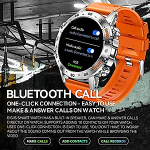 Military Smart Watch for Men Make/Answer Calls Rugged Tactical Smartwatch Compatible with Android iPhone Samsung 1.39" HD Screen Heart Rate Sleep Monitor Watch 108 Sports Modes Fitness Tracker