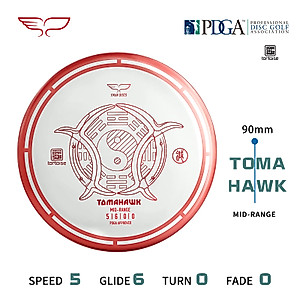 Yikun Professional Disc Golf Midrange 170-175g Professional PDGA Approved Golf Mid-Range Disc Golf Overstable Midrange Discfor Outdoor Games and Competition