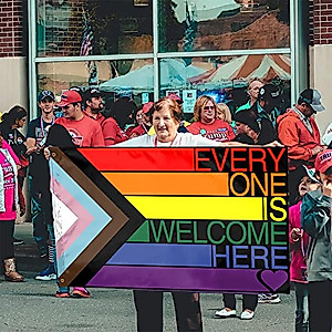 Pride Flag Gay Pride Flag LGBT Rainbow Flags with Brass Grommets Nylon Outdoor 3x5 Foot Waterproof Banner