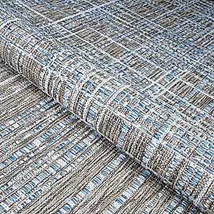 Couristan Charm Ohe Indoor/Outdoor Area Rug, 7'10" Round, Sand Light Brown-Ivory