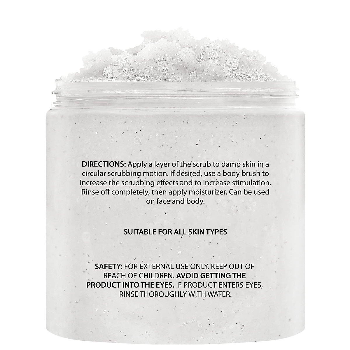 Brooklyn Botany Dead Sea Salt and Coconut Milk Body Scrub - Moisturizing and Exfoliating Body, Face, Hand, Foot Scrub - Fights Stretch Marks, Fine Lines, Wrinkles - Great Gifts for Women & Men - 10 oz