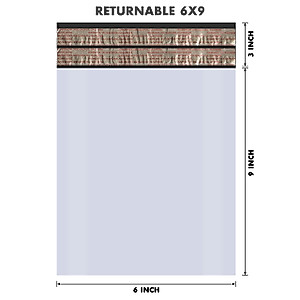 EIt White Returnable Poly Mailers, 100 Pack, Small Business Packaging Supplies,Shipping Bags, Shipping Envelopes, Strong Self-Seal Tear-resistant (6X9 100PC)
