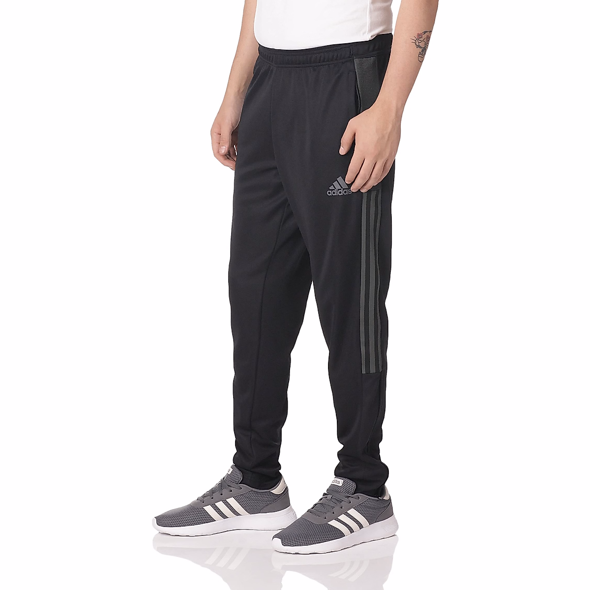 adidas Men's Tiro 21 Track Pants, Black/Dark Grey Heather, 3X-Large Big