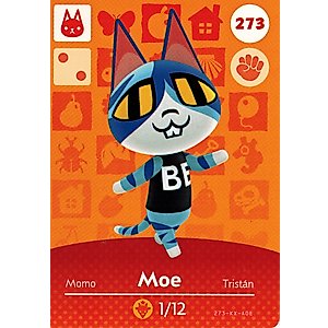 Nintendo Animal Crossing Happy Home Designer Amiibo Card Moe 273/300 USA Version