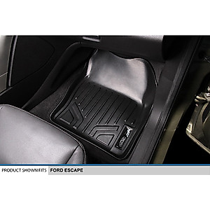 SMARTLINER Custom Fit Floor Mats 2 Rows and Cargo Liner Set Black Compatible with 2013-2019 Compatible with Ford Escape