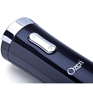 Ozeri Nouveaux II Electric Wine Opener in Black, with Foil Cutter, Wine Pourer and Stopper