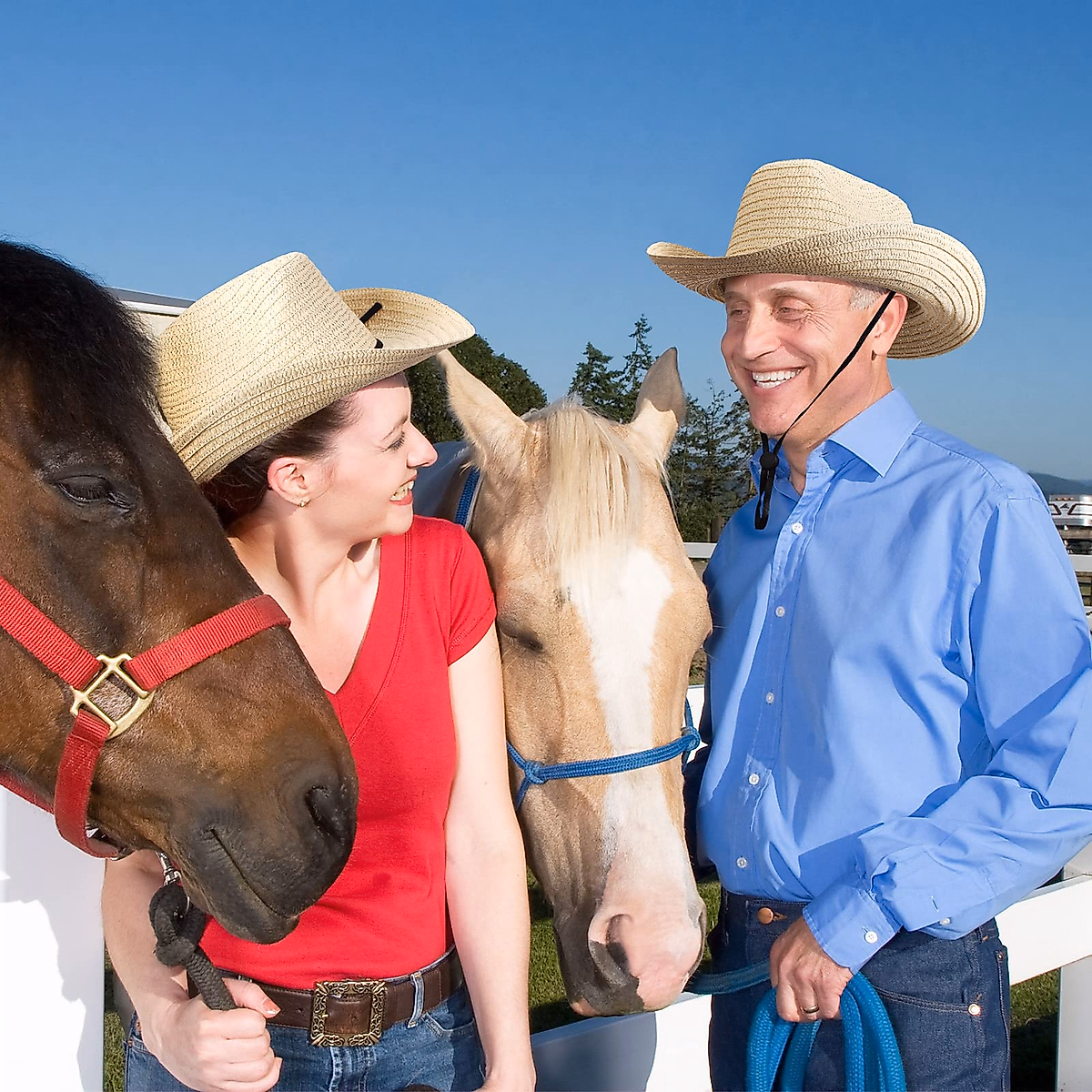 Unittype Western Cowboy Hats, Bandanas, and Party Accessories Set (Beige)