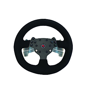 GTR Simulator RS30 Ultra Force Feedback Driving Racing Wheel Suede Leather Cover Instant Gear Shifters with V3 Responsive Adjustable Metal Base 2-Pedals for PC