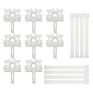 ZRM&E 8pcs Vertical Blinds Components Bar Curtain Accessories H Hook Bracket Plastic Spacer Vertical Louver Accessories for 3-1/2" or 5" Vertical Louver Assembly
