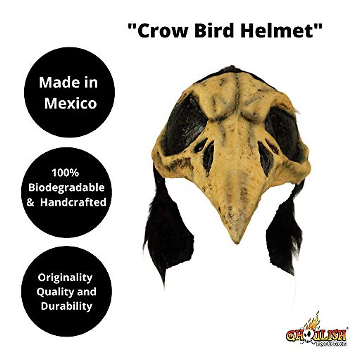 Ghoulish Productions Crow Bird Helmet Halloween Latex Mask