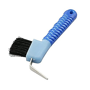 ZYAMY Horse Hoof Pick Brush with Soft Touch Rubber Handle Random Color for Goat, Donkey and Horse