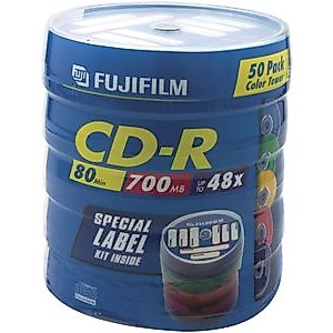 Fuji Film 80 MB CD-R Color Tower Spindle