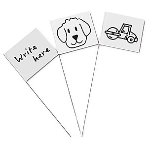 Zozen 100Pack Marking Flags, White Marker Flags - 15x4x5in, Lawn Flags, Landscape Flgs, Marker Flags for Lawn, Survey Flags, Irrigation Flags, Match with for Distance Measuring Wheel.