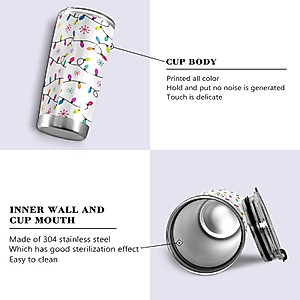 Yasala Christmas Tumbler Xmas Light Rainbow Insulated Coffee Cup Back to School Beverage Container Office Travel Mug with Straw and Lid 20oz Holiday New Year Gift