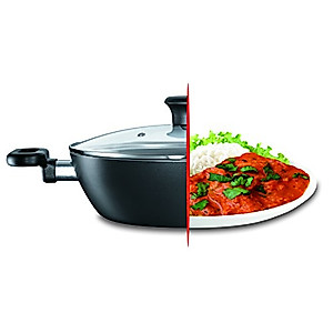 Tefal Non-Stick Kadai Curry Pan Madras Collection, Aluminium, Black, 26 cm