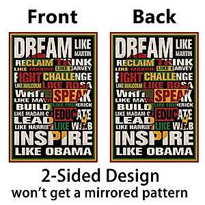 Nepnuser Linen Juneteenth Garden Flag Black History Month Afro American African American Festival Decoration Lawn Front Yard Sign Decor