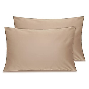Fittia Cotton Toddler Pillowcase with Envelope Closure, Soft and Breathable Travel Pillow Case Cover Pack of 2, 14x20 Inches Small Pillow Case, Champagne