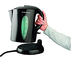 Hamilton Beach Electric Tea Kettle, Water Boiler & Heater, 1.8 L, Cordless, Auto-Shutoff & Boil-Dry Protection, Black (K6080)
