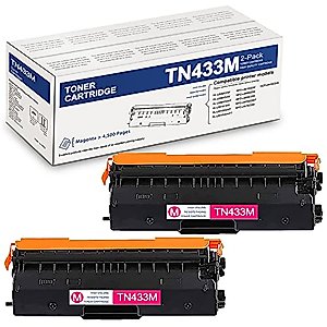 Van Enterprises 2 Pack Magenta TN433 TN433M TN-433M Compatible Toner Cartridge Replacement for Brother HL-L8260CDW L8360CDWT L9310CDWT MFC-L8610CDW L8690CDW L8900CDW Printer Ink Cartridge