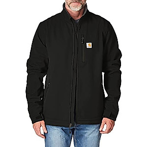 Carhartt Men's Rain Defender Relaxed Fit Heavyweight Softshell Jacket, Black, Large