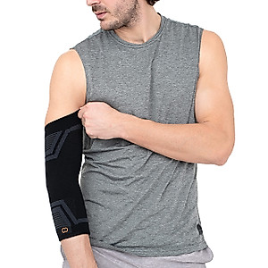 Copper Compression PowerKnit Elbow Sleeve - Seamless Elbow Brace for Men & Women - Pain Relief for Tendonitis, Tennis Elbow, Golfers, Weight Lifting - Fits Right or Left - 1 Sleeve - L/XL