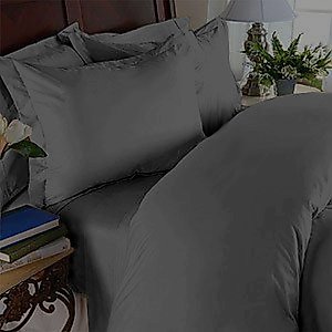 Elegant Comfort 3 Piece Luxury Ultra Soft 1500 Premium Hotel Quality Microfiber Coziest Duvet Cover Set, King/California King, Charcoal Grey