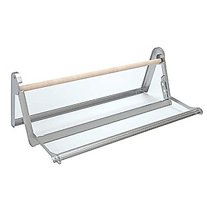 HFS(R) Paper Roll Holder Dispenser with Cutter Wall Mounted or Table Top for Cafe, Artist Studio, Office, Kitchen, Living 24"