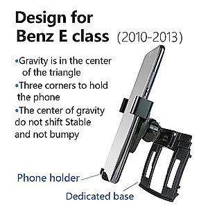 LUNQIN Car Phone Holder for Mercedes Benz E Class 2010-2013 E300 E350 E550 E63 AMG W212 Auto Accessories Navigation Bracket Interior Decoration Mobile Cell Phone Mount case