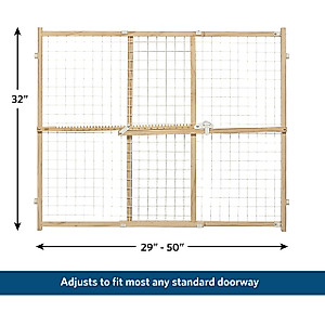 MidWest Homes for Pets Wire Mesh Pet Safety Gate, 32 Inches Tall & Expands 29-50 Inches Wide