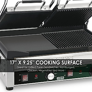 Waring Commercial WDG300 Panini Tostato Ottimo Dual Italian-Style Panini/Flat Grills, 240-volt