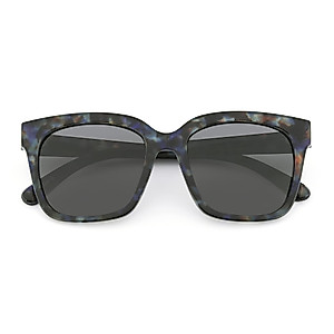 Foster Grant womens Addison Polarized for Digital Sunglasses Sunglasses, Blue Multi Tortoise, 53mm US