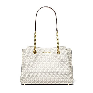 Michael Kors Teagan Large Logo Shoulder Bag (Powder Blush Multi)