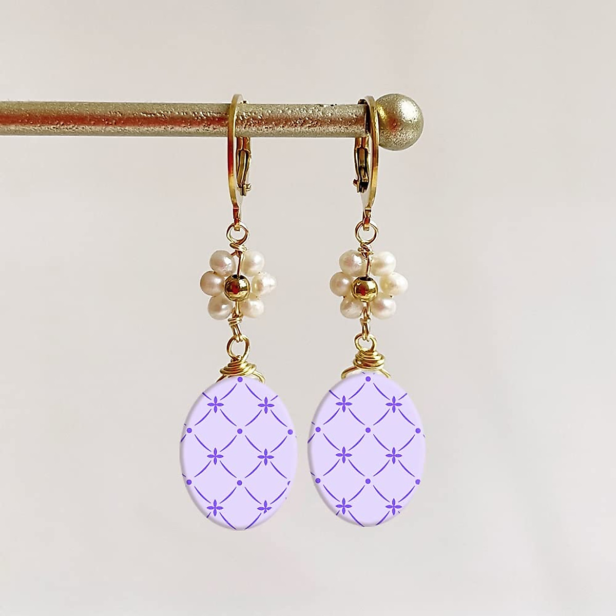 OLYCRAFT 4x5 Inch Clay Stencils Floral Pattern Silk Screen for Polymer Clay Diamond Tufted Silk Screen Stencils Mesh Transfer Stencils Plant Theme Mesh Stencil for Polymer Clay Jewelry Making