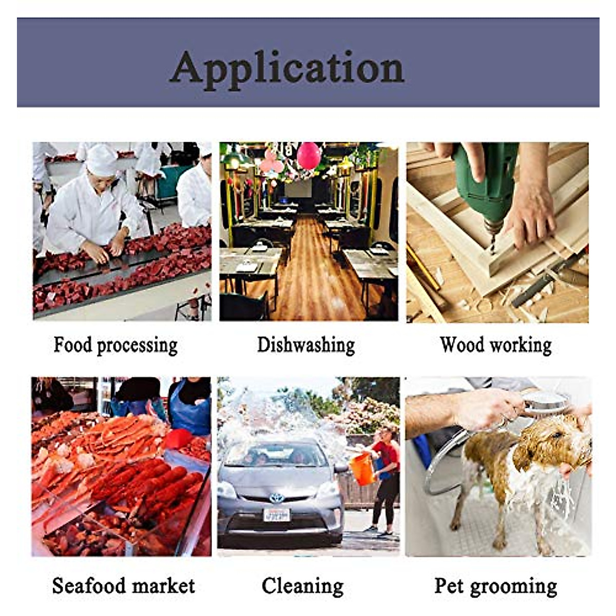 Jaspfct Waterproof Rubber Apron-43"Vinyl Waterproof Apron, Chemical Resistant Work Apron for Dishwashing,Dog Grooming,Cleaning,Butcher MD006-Black