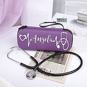 Personalized Stethoscope Case for 3M Littmann Classic III, Cardiology IV Diagnostic, MDF Acoustica Stethoscopes - Extra Room for Nurse Accessories