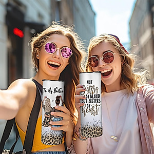 thmasamwr Best Friend Skinny Tumbler With Straw and Lid, Stainless Steel 20oz Insulated Besties Coffee Travel Mug, BFF Gifts Cups for Women and Girls