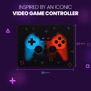 Mileandstore Gaming Rug for Boys Room with PS Controller Design Girls/Boys Bedroom Rug Gamer Room Rug | Size 24 x 36in | 3D Design