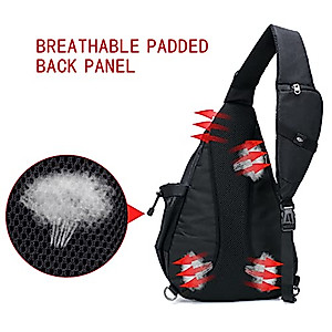 TurnWay Water-Proof Sling Backpack/Crossbody Bag/Shoulder Bag for Travel, Hiking, Cycling, Camping for Women & Men (Black1)