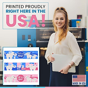 Super Cute, Waterproof, It's a Boy Water Bottle Baby Label 24PK. Fun, Unique Elephant Party Favor Designs. Durable, Blue Favors for Showers, Sprinkles or Gender Reveals. Great Drink Labels Guests Love