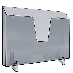 Acrimet Pocket File Holder Horizontal Design Brochure Display (for Wall Mount or Countertop Use) (Removable Supports Included) (Letter Size) (Smoke Color)