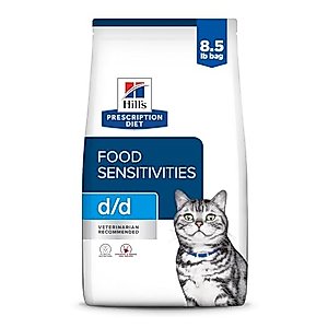 Hill's Prescription Diet d/d Food Sensitivities Venison & Green Pea Formula Dry Cat Food, Veterinary Diet, 8.5 lb. Bag