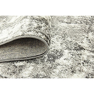 Unique Loom Sofia Collection Area Rug - Salle Garnier (2' x 6' 9" Runner, Gray/ Ivory)