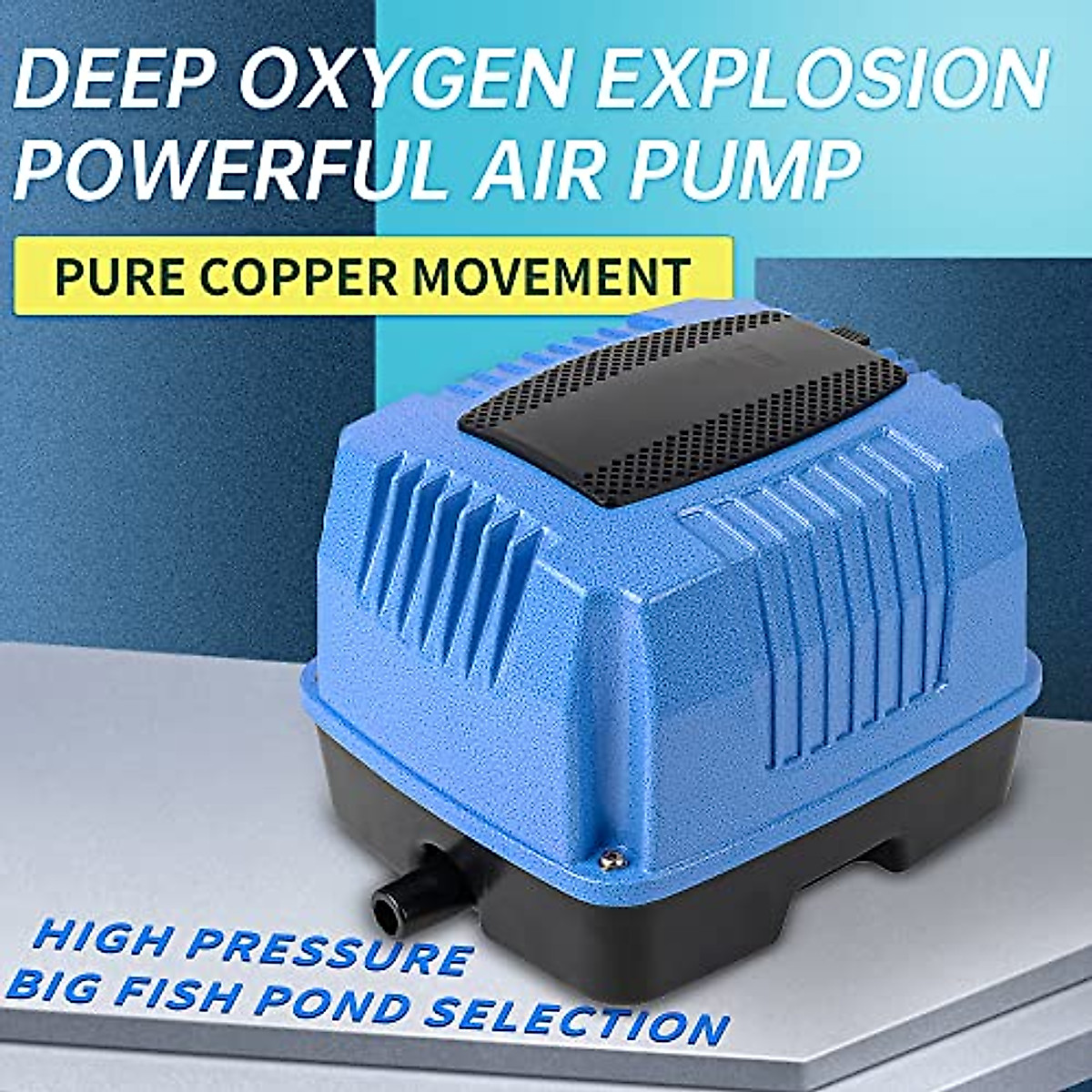 CANVUNTHY Linear Air Pump AP40 for Pond Aeration, Septic Air Pump, Hydroponic Air Pump, Pond Air Pump, 635GPH for Pond, Waste Treatment, Aquarium, Fish Farm, Seafood Restaurant (AP80-1350GPH)