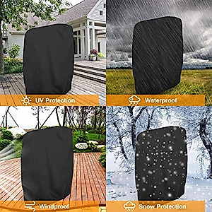 Uranshin Outdoor Furniture Cover Waterproof 2PCS, Zero Gravity Chair Covers, Folding Patio Chair Covers All Weather, Dustproof Anti Gravity Chair Cover with Storage Bag, 28" W x 13" D x 43" H, Black