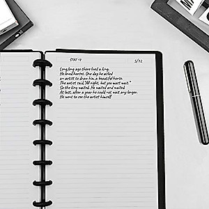 Letter Size Refills Paper, A4 Loose Leaf Paper for TUL Custom Note-Taking System Discbound Notebook Planner Inserts, 100 Sheets/200 Pages, White, 8.5 X 11 Inch