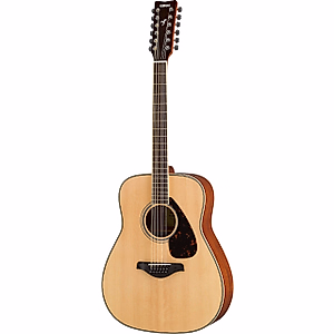 Yamaha FG820 12-String Acoustic Guitar and Yamaha AG1-HC Hard Case Dreadnought Acoustic Guitar Case