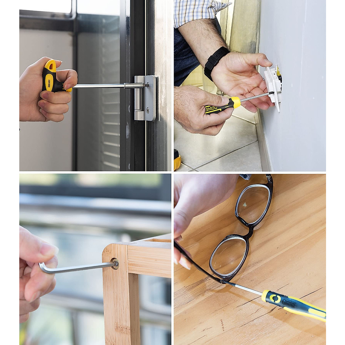 DOWELL Magnetic Screwdriver Set Slotted/Phillips/Torx 108-Piece Stubby Screwdriver Mini Precision Screwdriver Bits Set Hex Key Set Magnetizer Tool Kit for Repair Craft